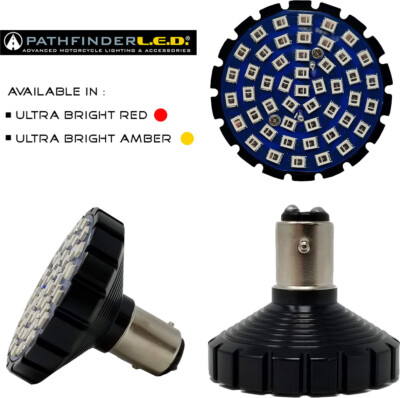 PATHFINDER Bullet Ultra Bright LED Turn Signal Inserts Amber 1156 Style ...