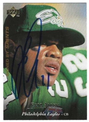 Signed Autographed ERIC ALLEN Philadelphia Eagles 1995 Upper Deck Card ...