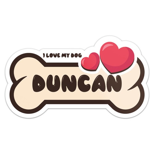 Duncan Dog Name Vinyl Decal Waterproof Car Bumper Sticker | eBay