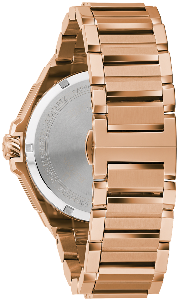 Bulova Precisionist Series X Rose Gold Tone Diamond Mens Watch 97D129 ...