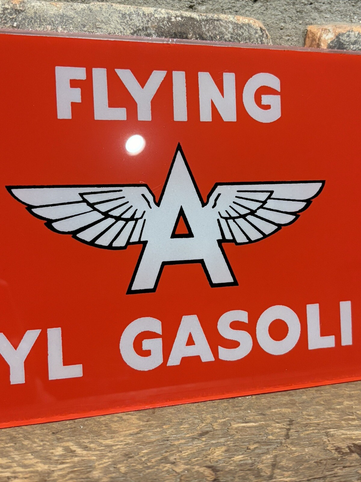 Original 1950s Shoebox Globe Lens Flying A Ethyl Gasoline Gas Pump Ad ...