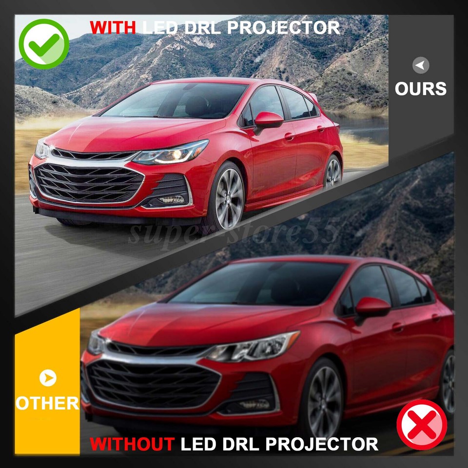 For 2016 2017 2018 2019 Chevy Cruze w/ LED DRL Headlight Headlamp ...