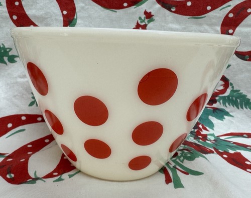 Fire King Splash Bowl With Red Dots | eBay
