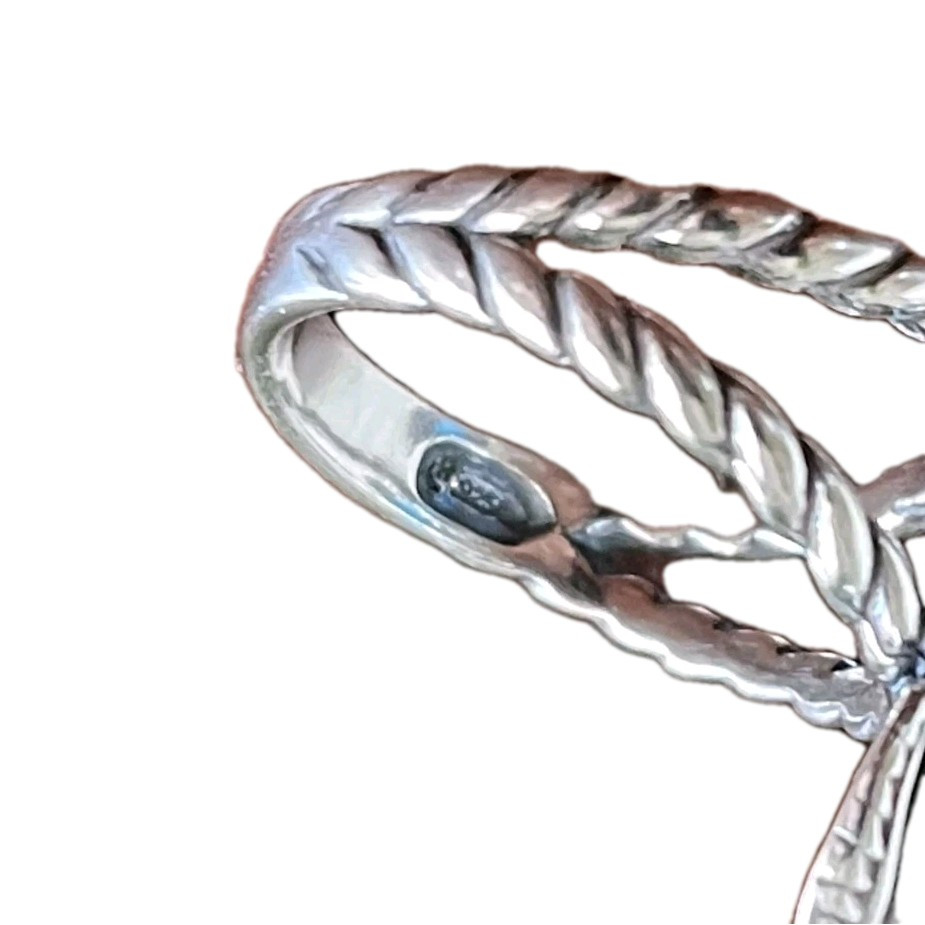 Carolyn Pollack Ring American West Sterling Silver Feather Turquoise 3 ...