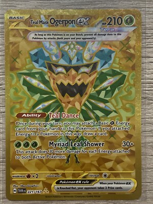 Pokémon TCG Teal Mask Ogerpon ex 221/167 Twilight Masquerade Hyper Rare ...
