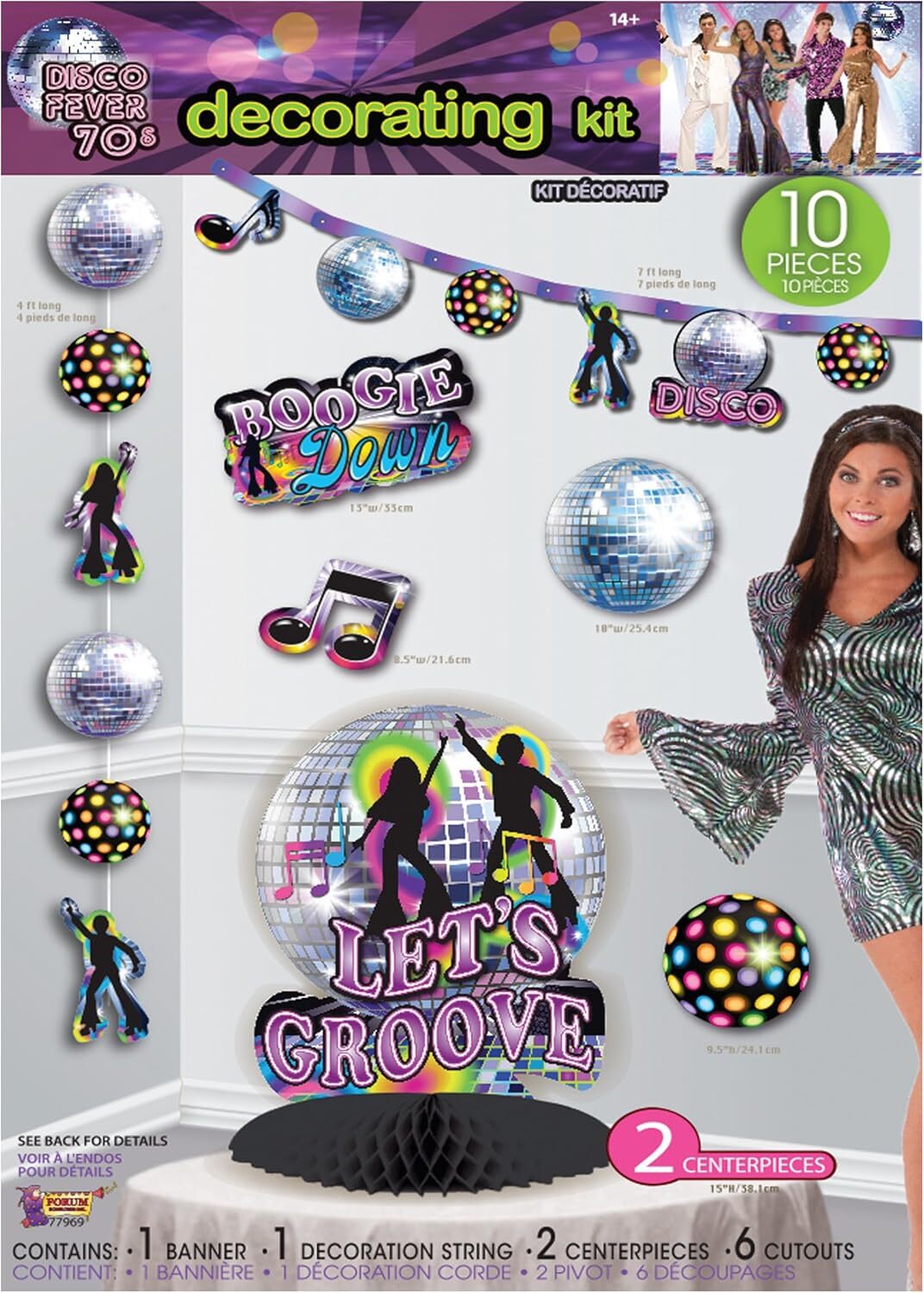 Disco Dance Fever 70's Party Cutouts Decorations - Groovy 12-Piece Sign ...