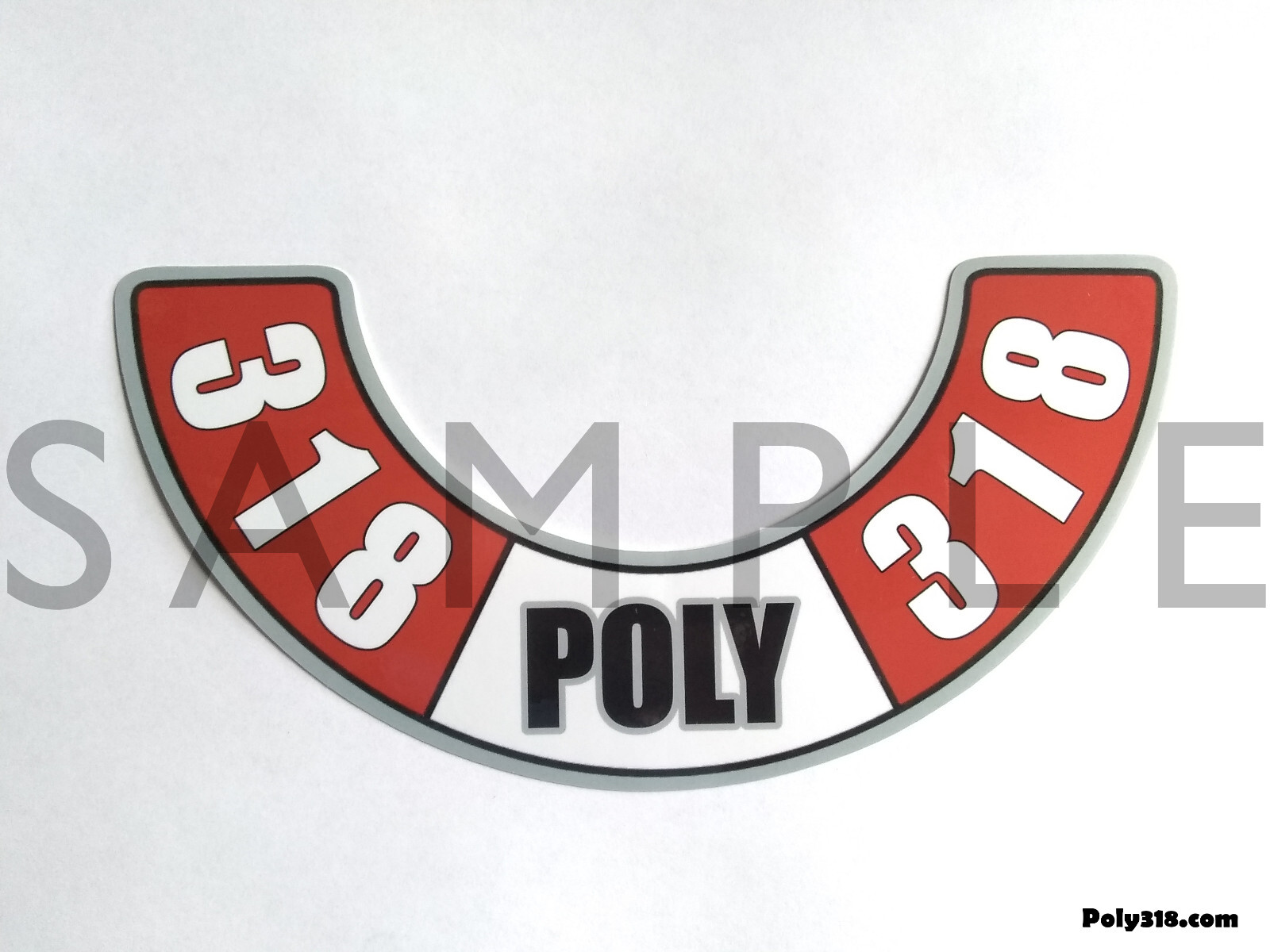 Large Poly 318 Engine Air Cleaner Decal Plymouth Chrysler Sticker | eBay