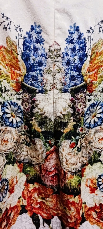 Behcetti Italia Midi Sleevless Back sizpper dress Size 8 US Floral ...