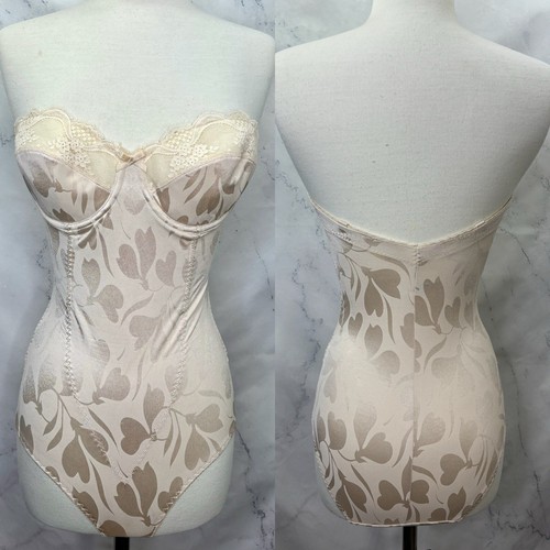 Vintage 70s Beige Body Shaper Bodysuit Style 5858 Underwire 36B pinup ...