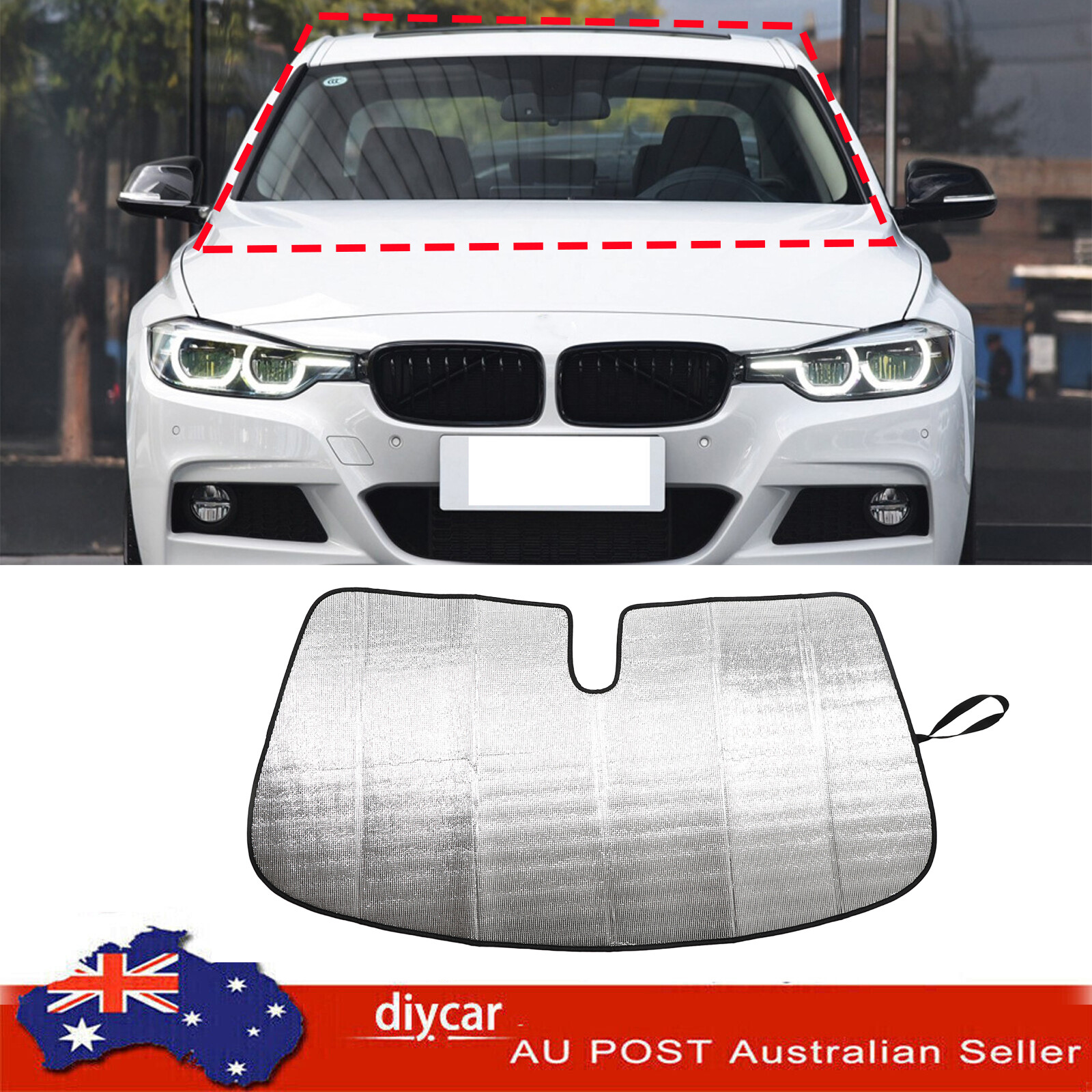 Car Windshield Sun Shade Fit For BMW 3 Series 2013-2019 Anti-UV Block ...
