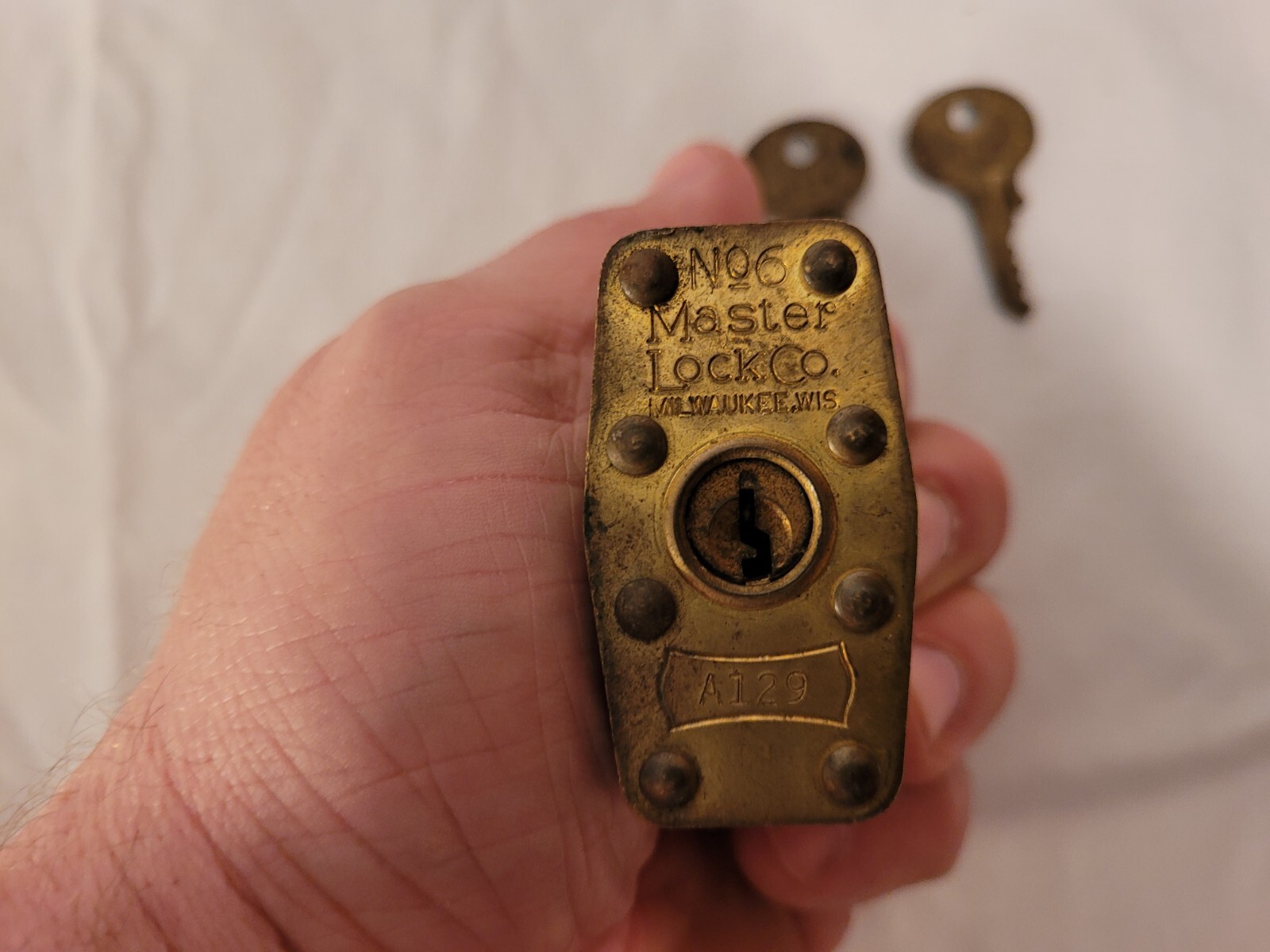 Vintage Master Lock No. 6 Padlock With 2 Keys A129 Works | eBay