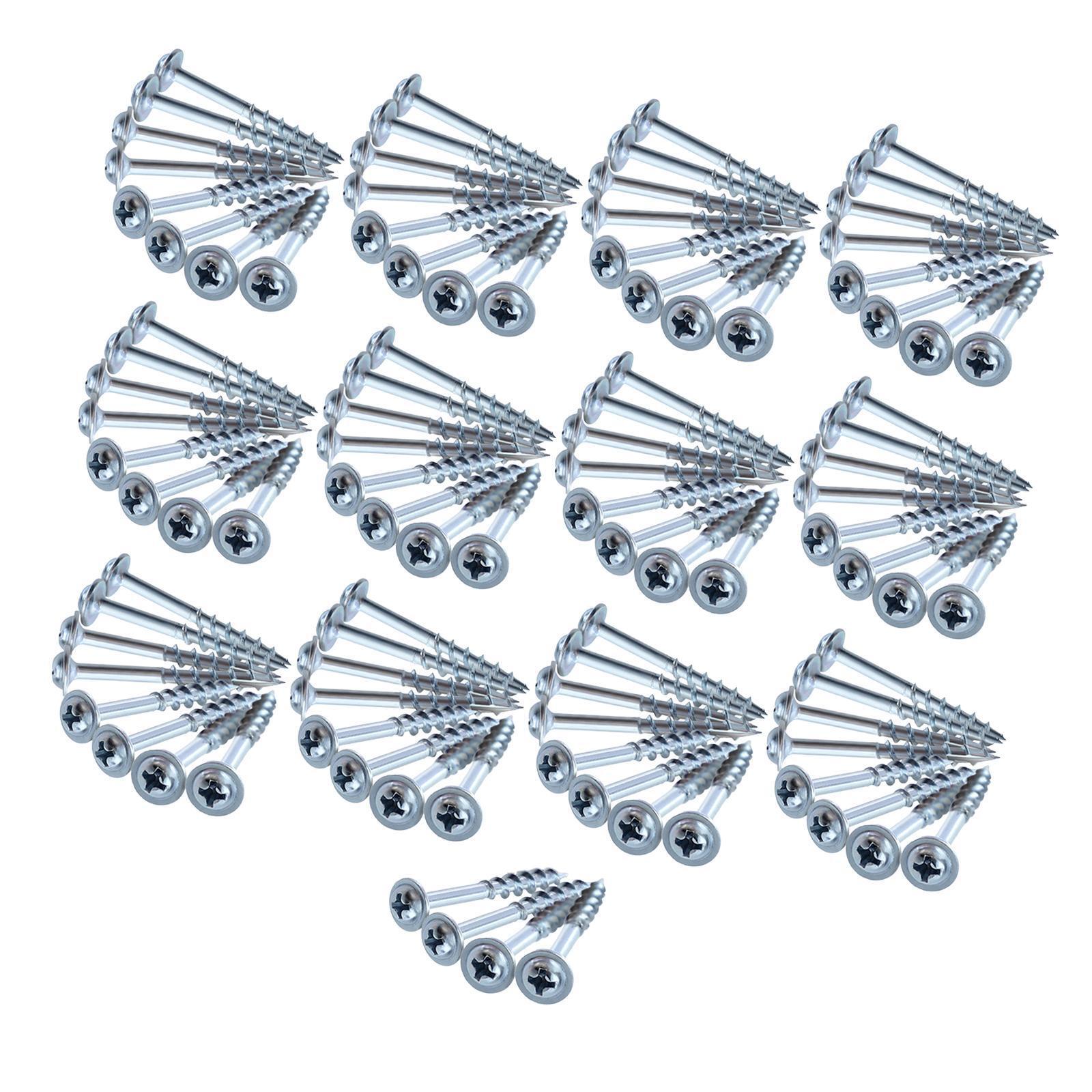 100 Pieces Self Tapping Screws 2.48inch in Length Half Tooth Screws ...