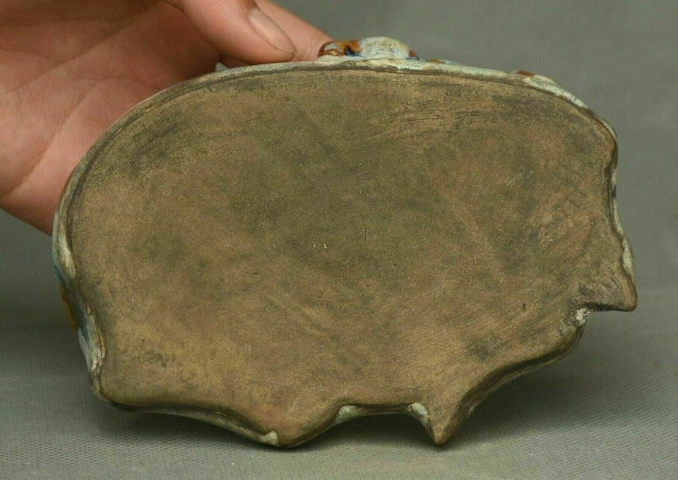 13CM Song Dynasty Old China Jun Kiln Porcelain Palace Cattle Bull Beast ...