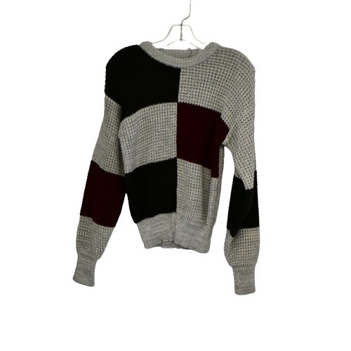 Vintage Women's Van Cort Chunky Kniw Checker Board Color Block Sweater ...