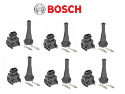 Porsche VW Audi BMW SET OF 6 BOSCH Fuel Injector Terminal Connector ...