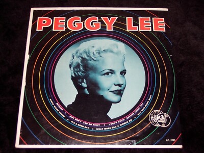 "PEGGY LEE", AN ULTRA RARE SEALED ORIG. HIGH FIDELITY LP BY THE "QUEEN ...