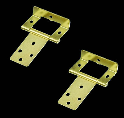 Cranked Flush Hinge Brass Plated 16mm Crank Used For Overlaying or ...
