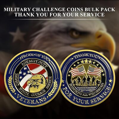Military Challenge Coins Veterans Coin Thank You for Your Service ...