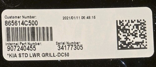 2014 2015 Kia Optima Lower Grille 865614c500 | eBay