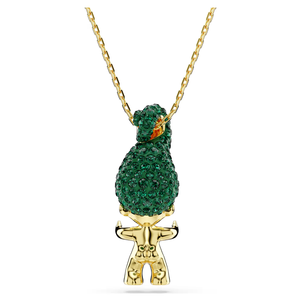 NIB Sparkling Swarovski Crystal Good Luck Trolls Necklace Green Troll ...