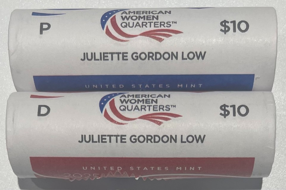 2025 P&D American Women 10 BU US Mint Wrapped Quarter Rolls w/ All Five ...