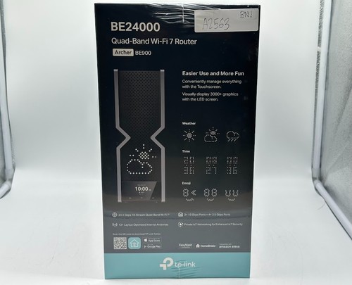 TP-Link Archer BE900 Quad-Band BE24000 Wi-Fi 7 Router - Black for sale ...