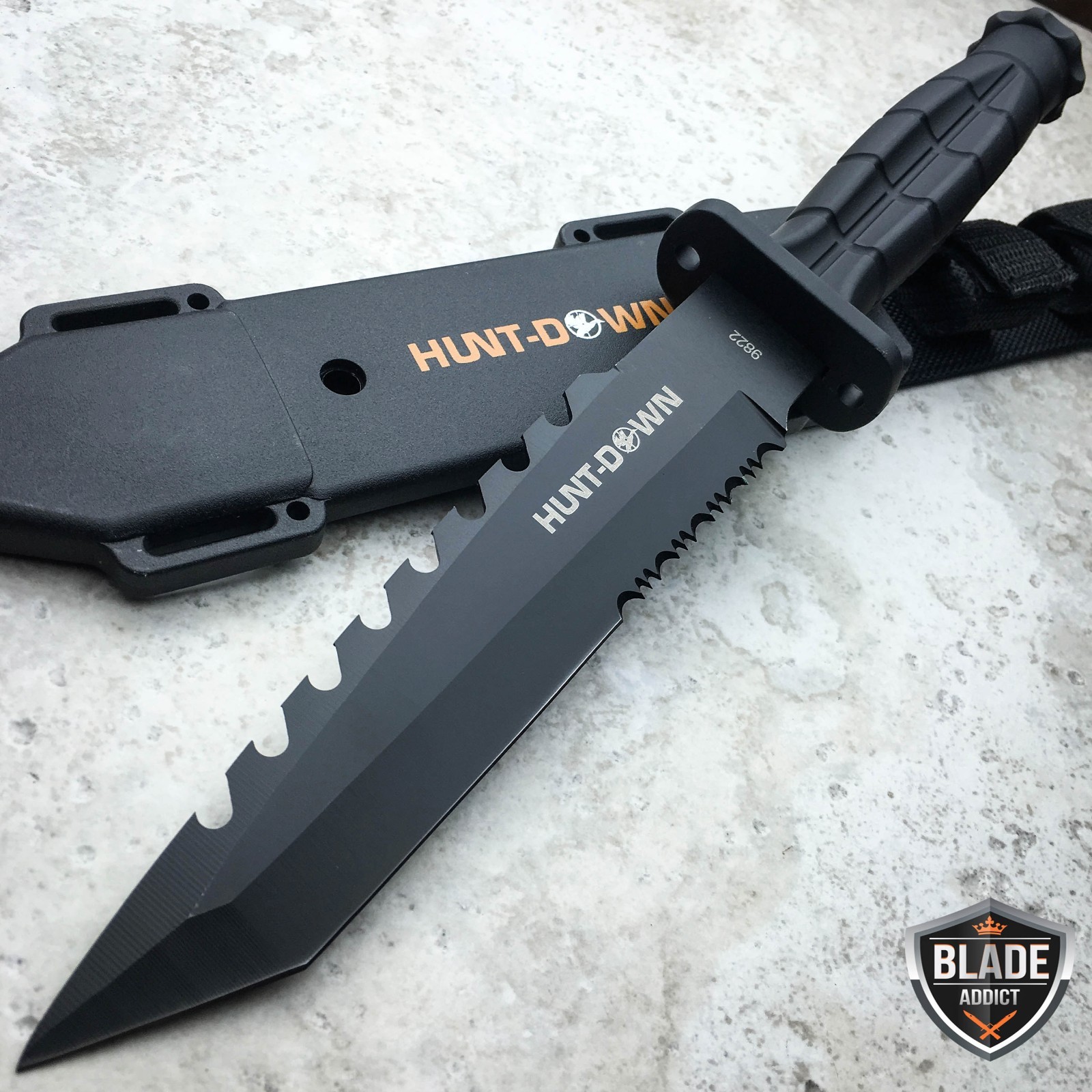 12" TACTICAL BOWIE SURVIVAL HUNTING KNIFE MILITARY Combat Fixed Blade w/ SHEATH | eBay