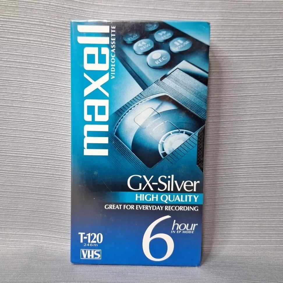 Maxell VHS T-120 6 Hour Standard Grade VCR Blank Video Tape New SEALED ...