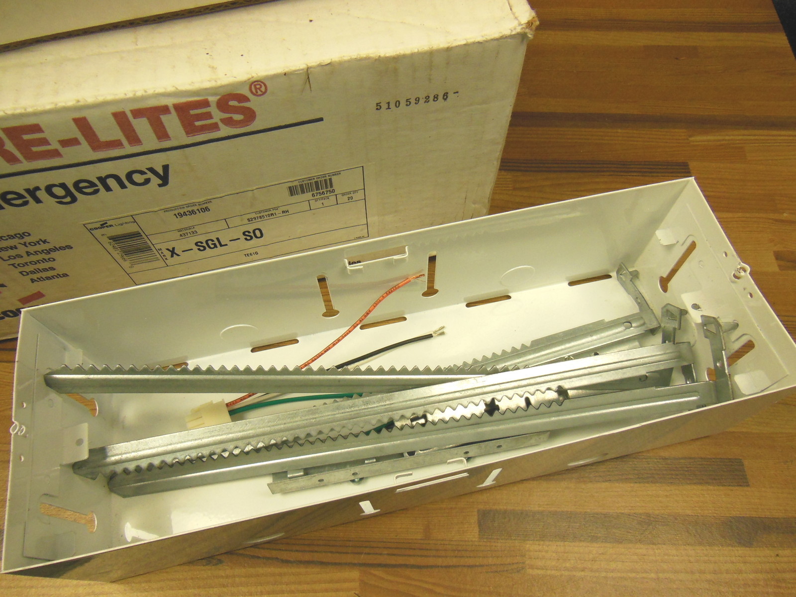 Cooper Designer Sure-lite EXIT sign green aluminum ELX LED | eBay