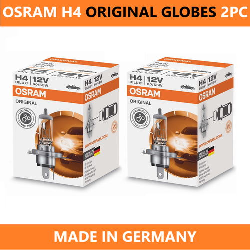 Osram h4 headlight globes Bulb 12V 60W/55W Car P43t Twin Pack 2pc ...