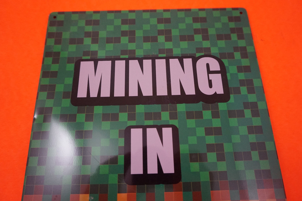 Minecraft 'Mining In Progress' Metal Sign NICE | eBay