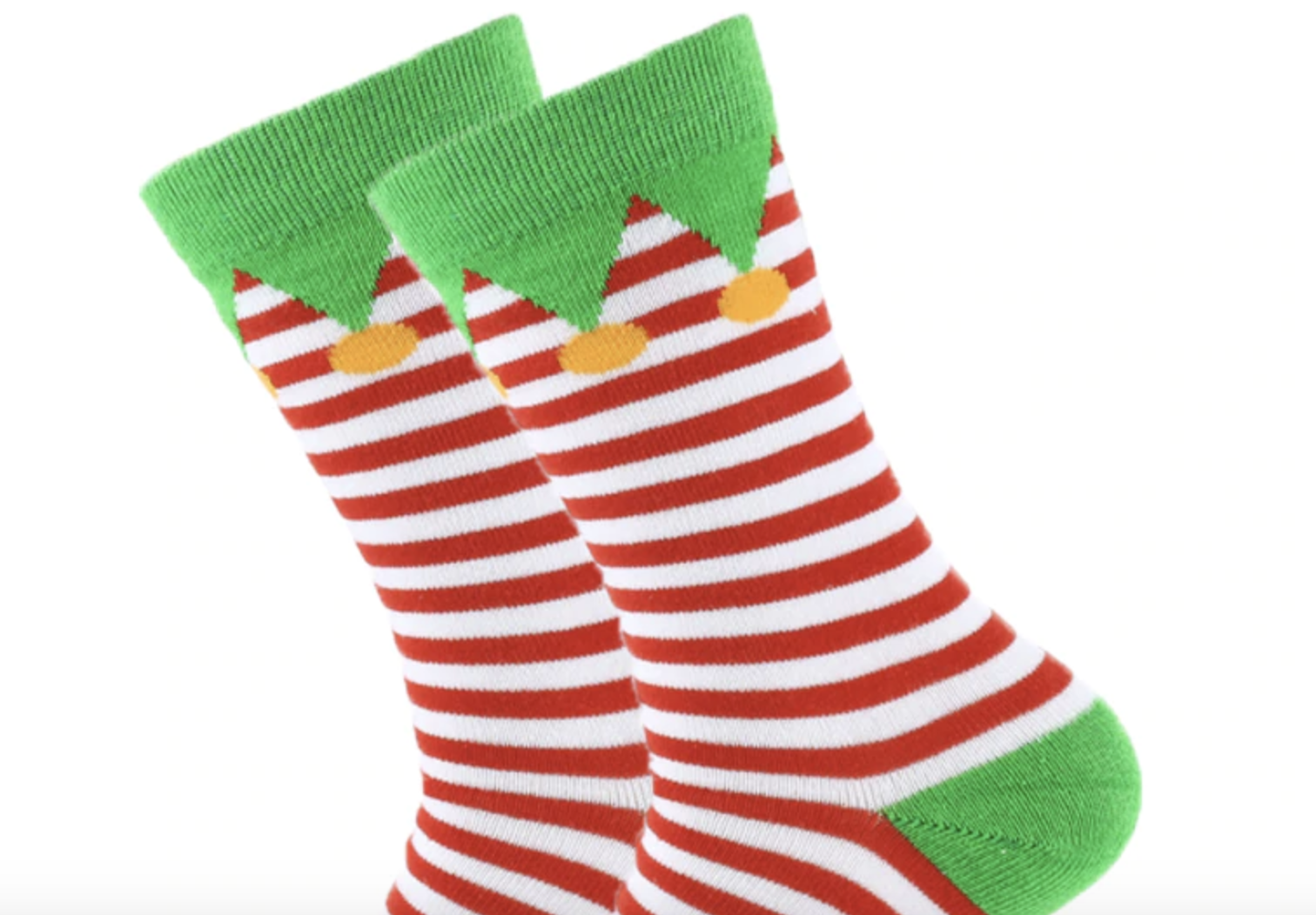 Christmas Jingle Elf Crew Socks Red Green Striped Skate Hip Hop Unisex ...