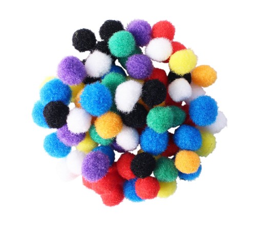 Mini Pom Poms Bright Colors 0.8 Cm Assortment 200 Pieces | eBay