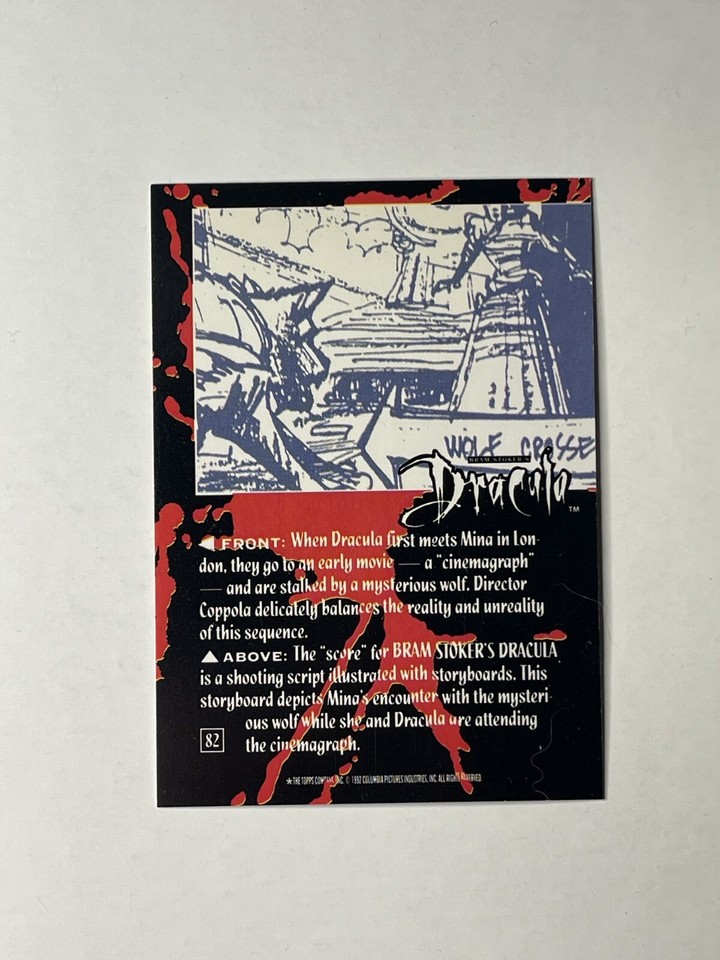Bram Stoker’s Dracula Trading Card #82 Topps 1992 Horror Coppola Mina ...