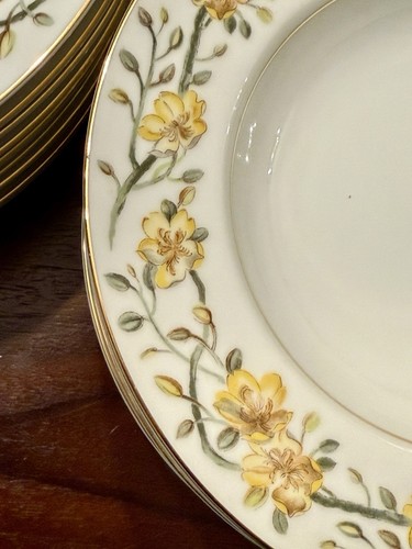 87 Piece Noritake Laveta China Set Japan Floral Yellow | eBay