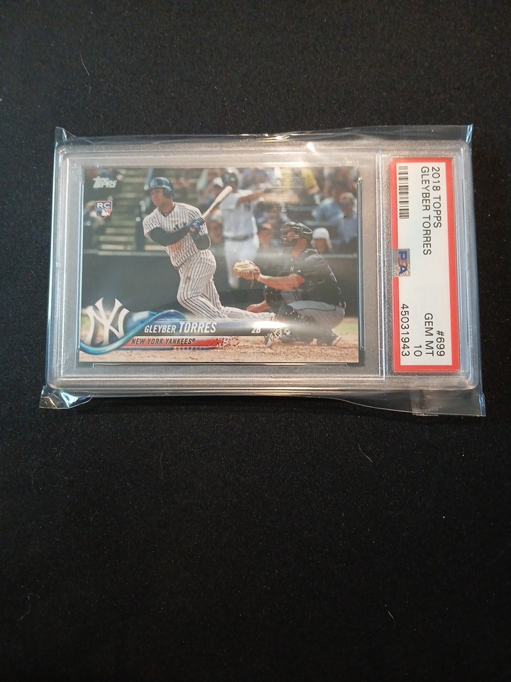 2018 Topps MLB Gleyber Torres Rookie Card #699 Graded PSA 10 Yankees ...
