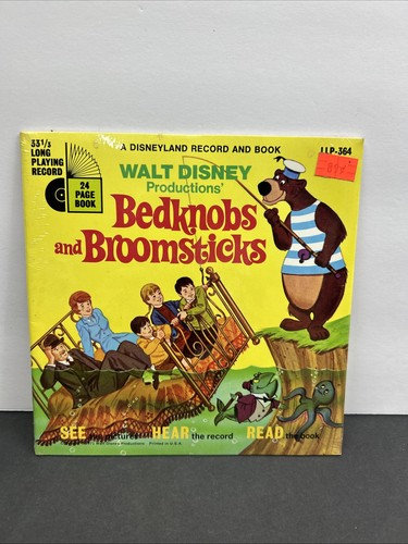 RARE SEALED DISNEYLAND 7” RECORD & 24 PG. BOOK BEDKNOBS AND BROOMSTICKS 1971 | eBay