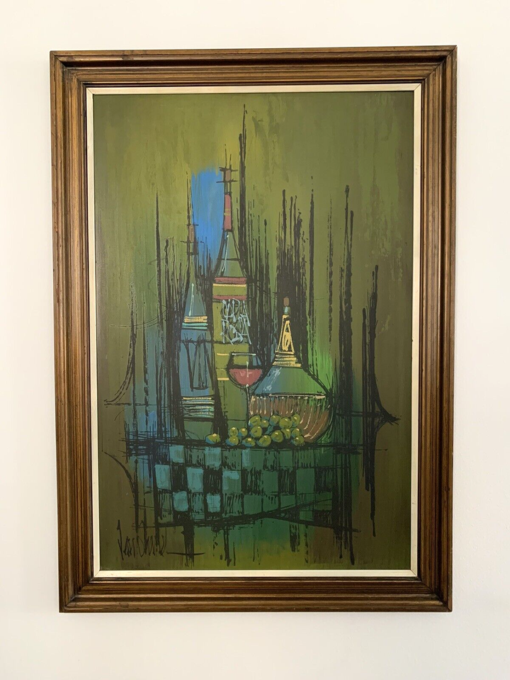 Original Van Gaard Mid Century Oil Painting On Board Napa Rosa Wine ...