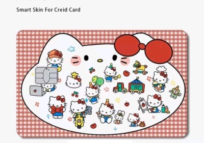 Sanrio Hello Kitty Credit Card Smart Sticker Skin Precut Small Chip ...