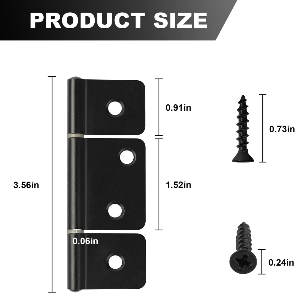 Three Leaf Non Mortised Hinge Mobile Home RV Interior Black Door Hinges ...