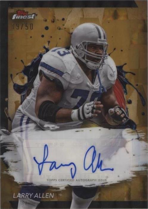 2024 Topps Finest - Finest Autographs Larry Allen #FA-LA Gold Geometric ...
