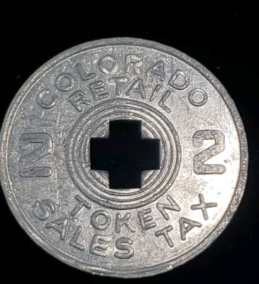 No Date (1938-1941) 2 Mills Colorado Retail Sales Tax Token. Aluminum ...