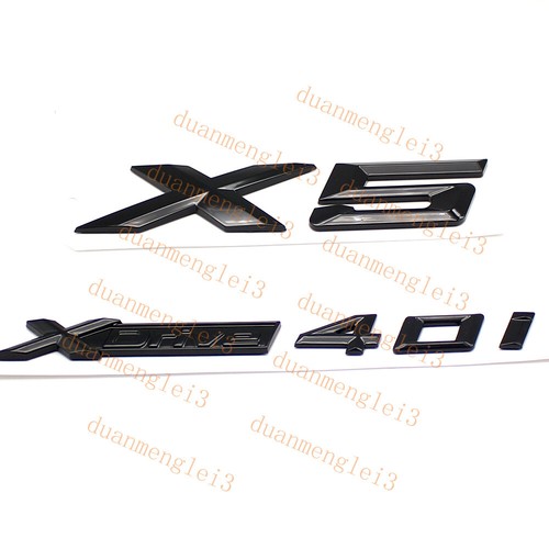 For X5 Series Gloss Black Emblem X5 + XDrive40i Number Letters Rear ...
