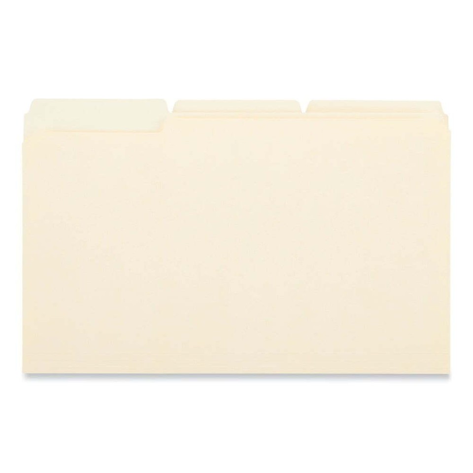 Double-Ply Top Tab Manila File Folders, 1/3-Cut Tabs, Legal Size, 100 ...