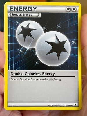 POKEMON DOUBLE COLORLESS ENERGY 111/119 UNCOMMON PHANTOM FORCES NM CARD ...
