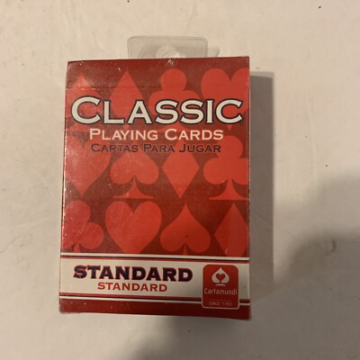 Cartamundi Classic Red Playing Cards Standard 52 Card Deck Brand New ...