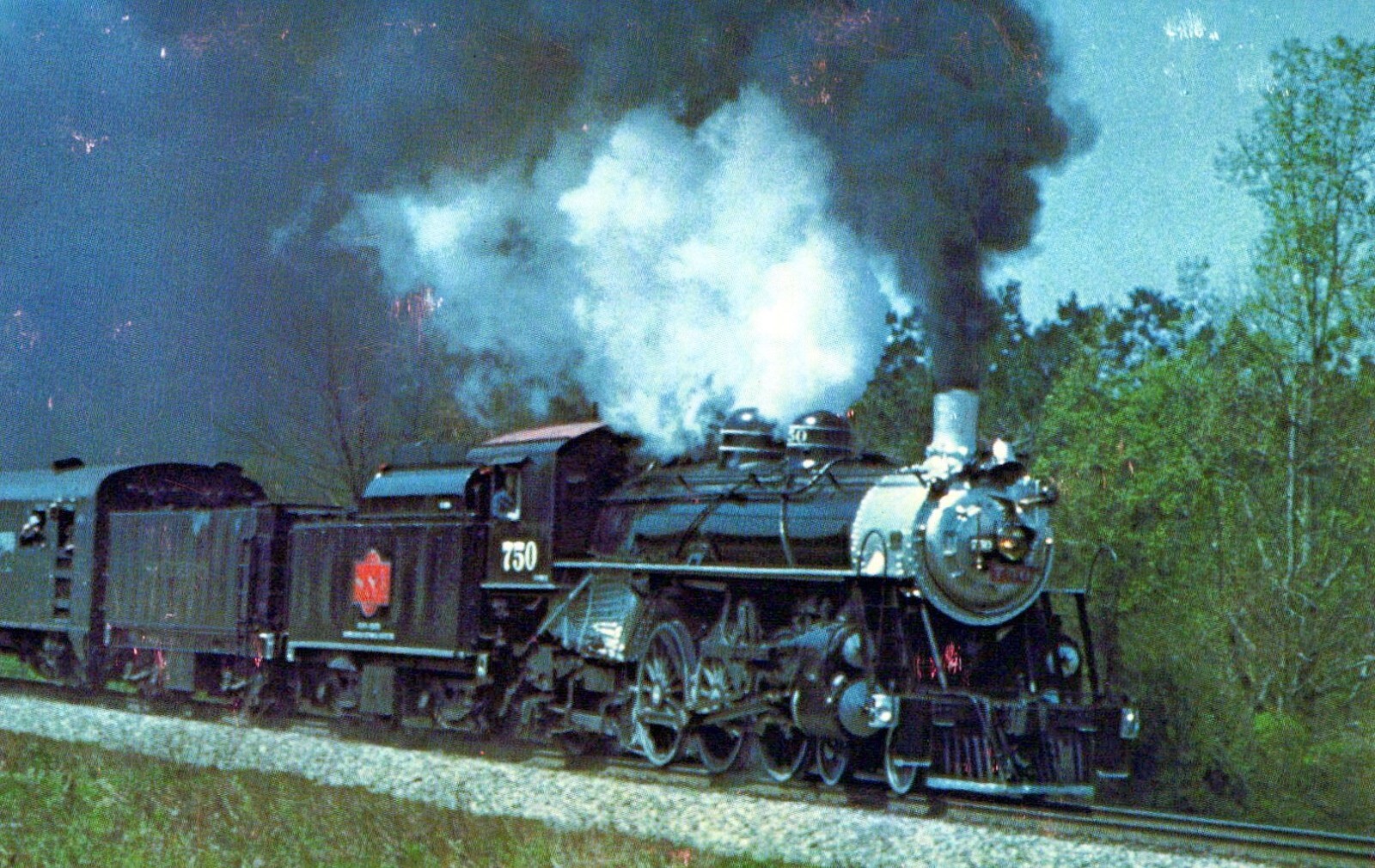 Savannah & Atlanta's #750 Steam Locomotive Pacific Type 4-6-2 Georgia ...