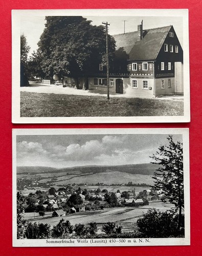 2 x AK WEIFA bei Steinigtwolmsdorf um 1930 Gasthaus zur Kastanie ...