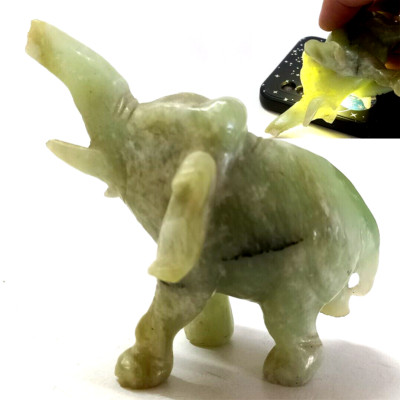 Vintage Natural Chinese Jade Elephant Carved Hand Antique Jadeite 3 ...