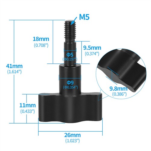 1pc M5*18 Thumb Screw Aluminum Tighten Clamping Knob Screw For Action ...